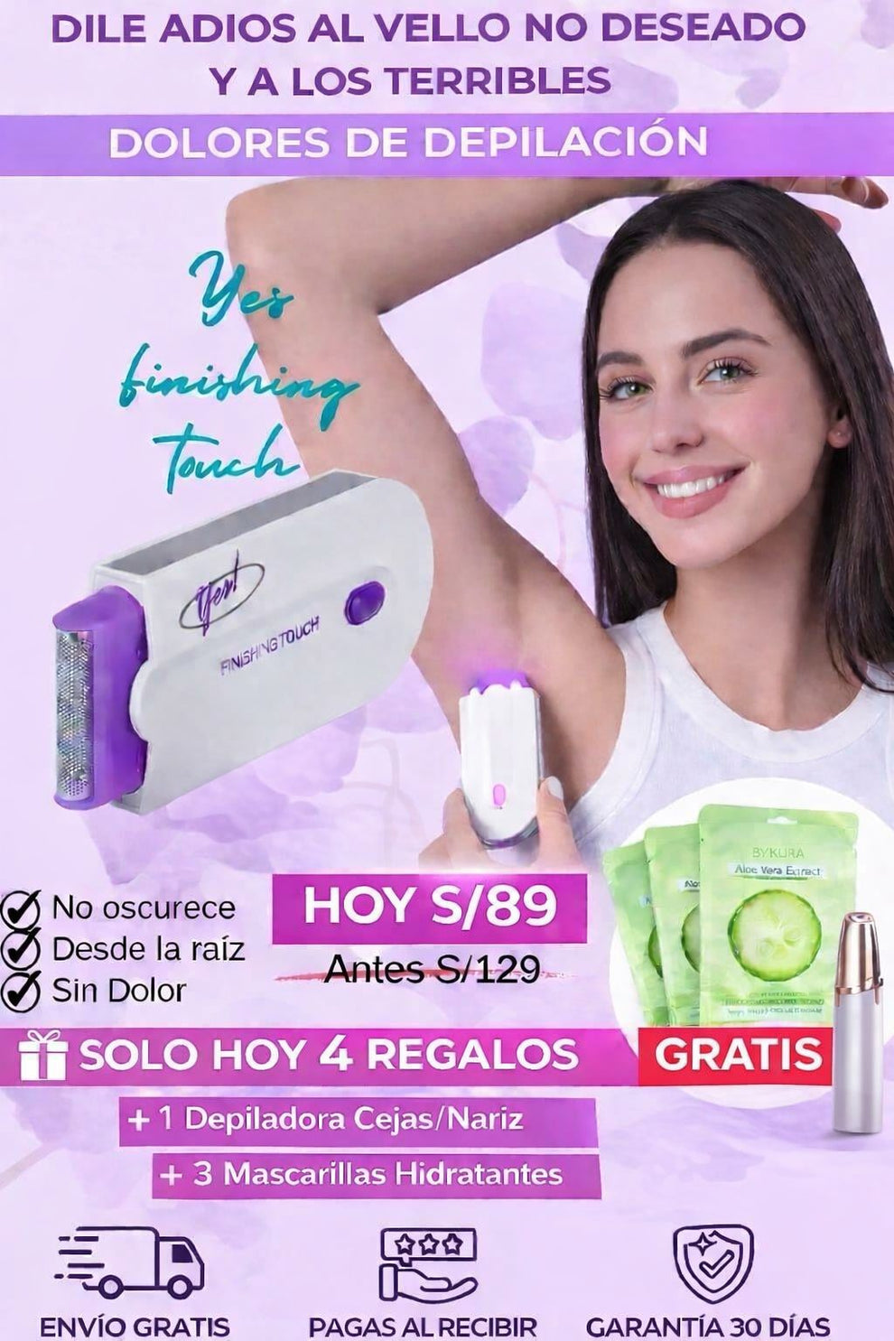 DEPILADORA YESS ¡Elimina el vello desde casa,sin dolor ni citas ...